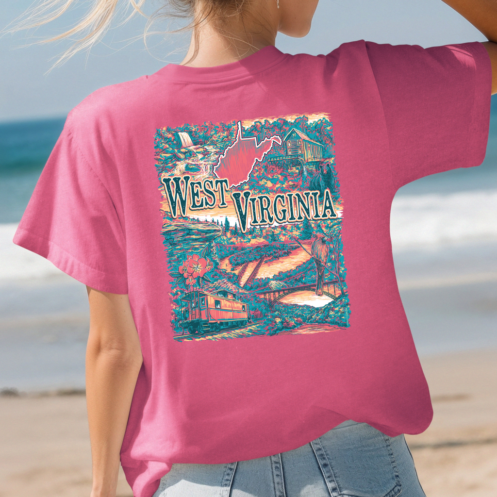 West Virginia Scene Comfort Colors T-Shirt – Moco Shirts
